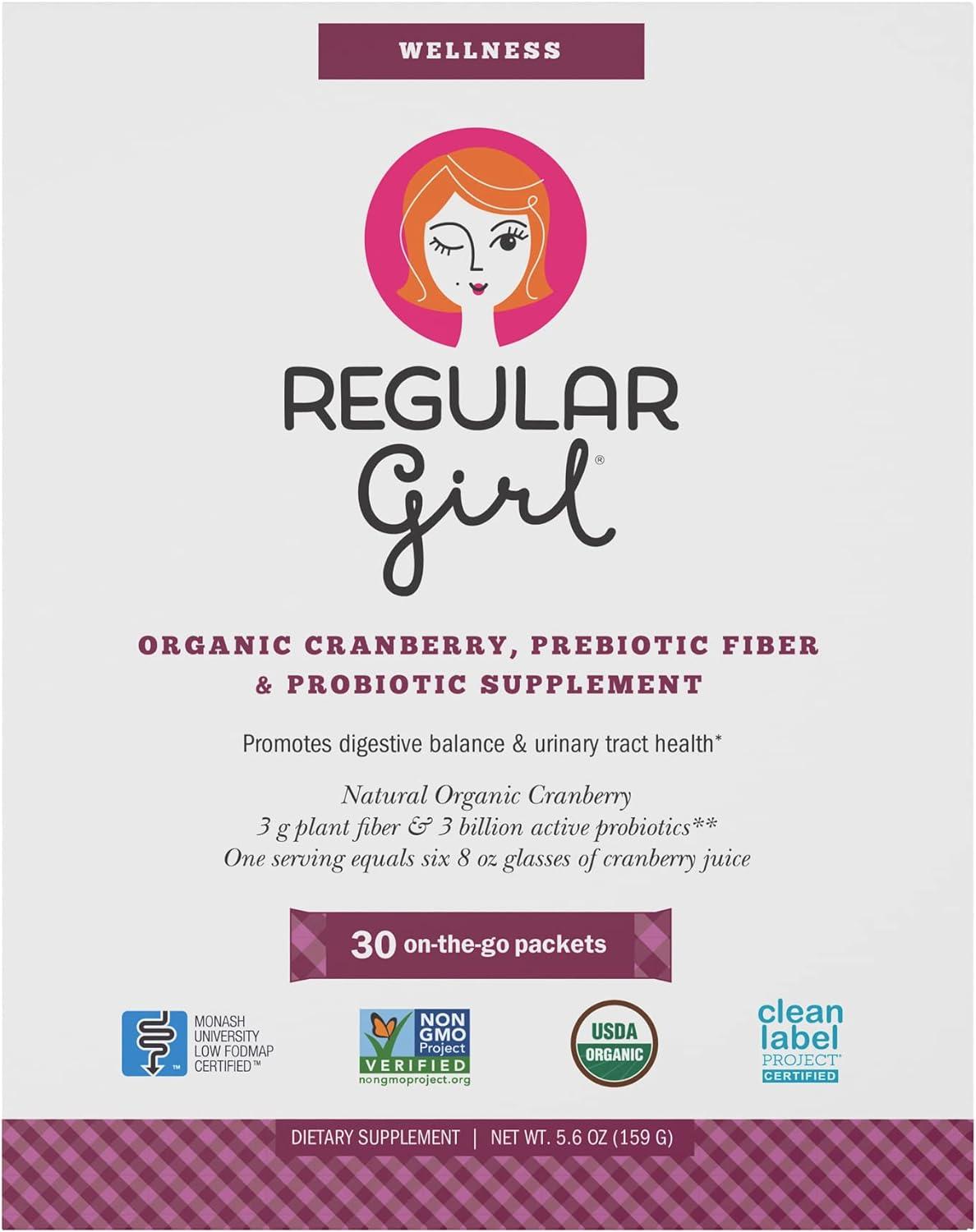 Regular Girl Wellness - Organic Cranberry Prebiotic Fiber & Probiotic ...