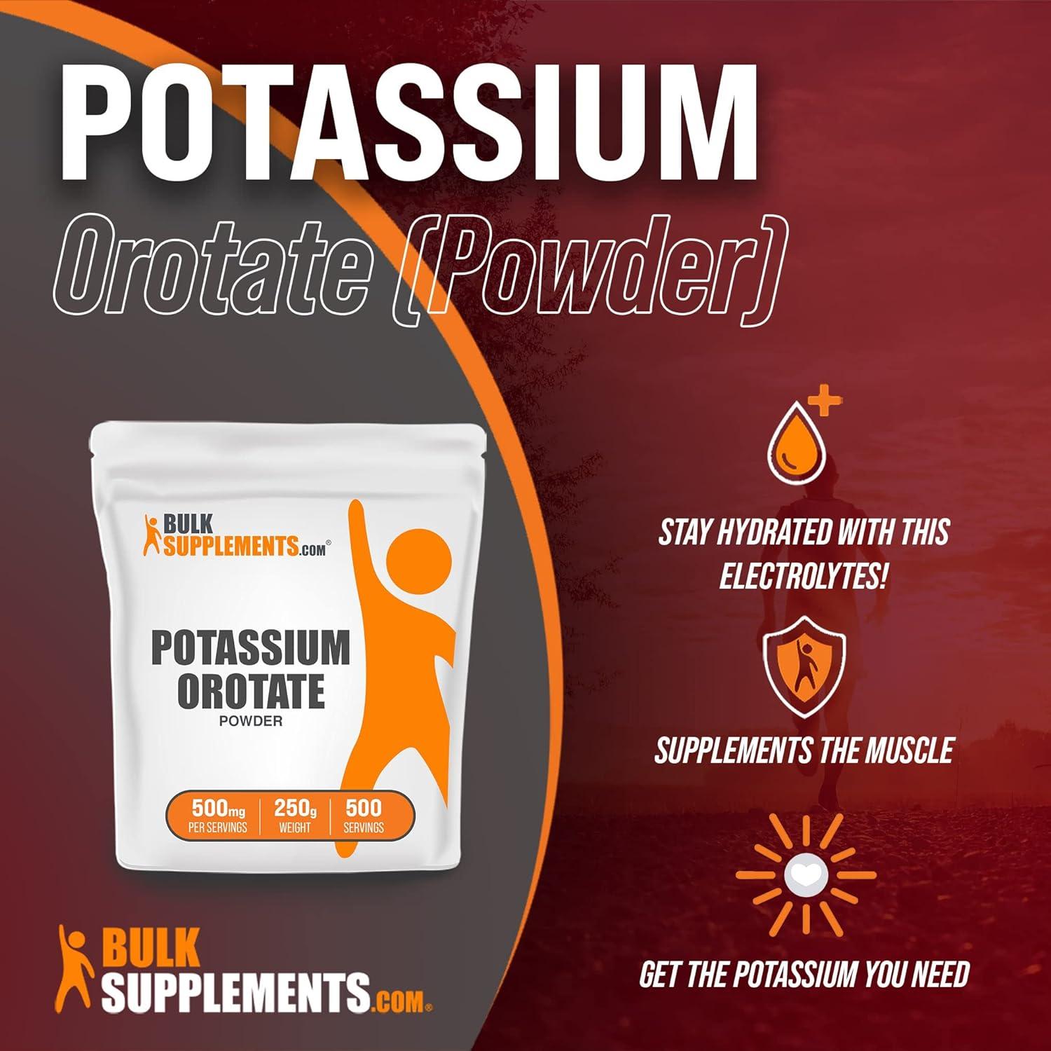 BulkSupplements.com Potassium Orotate Powder - Potassium Supplement ...