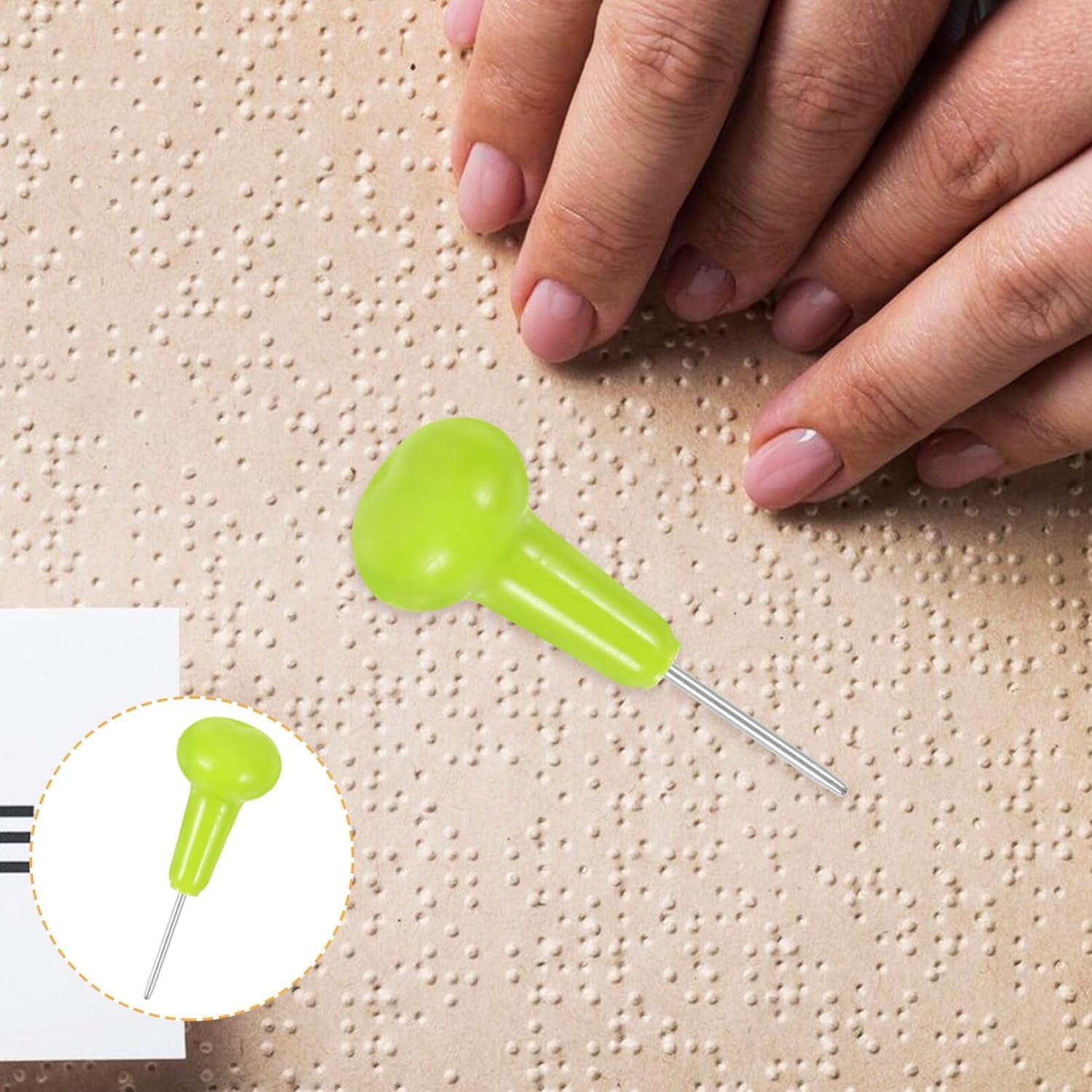 Mobestech Braille Stylus Plastic Braille Pen Braille Writer Pen Blind ...