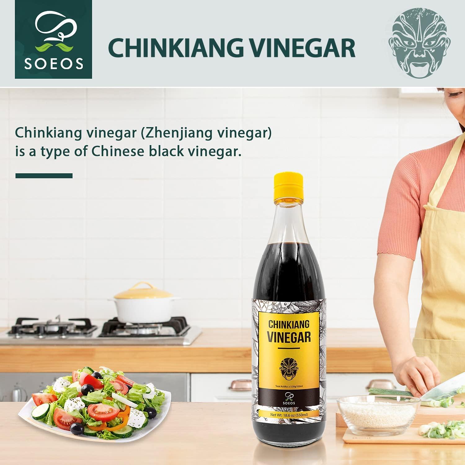 Organic Soeos Chinkiang Vinegar 18.6 fl oz - Traditional Chinese Black ...