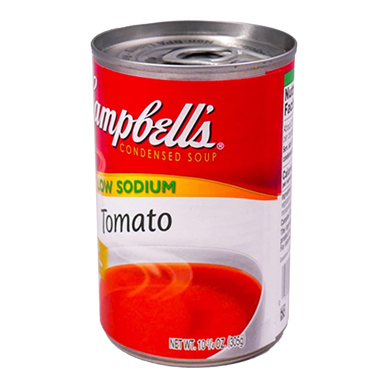 Campbell's Less Sodium Tomato Soup 10.75oz Condensed Can - Pack of 6 ...