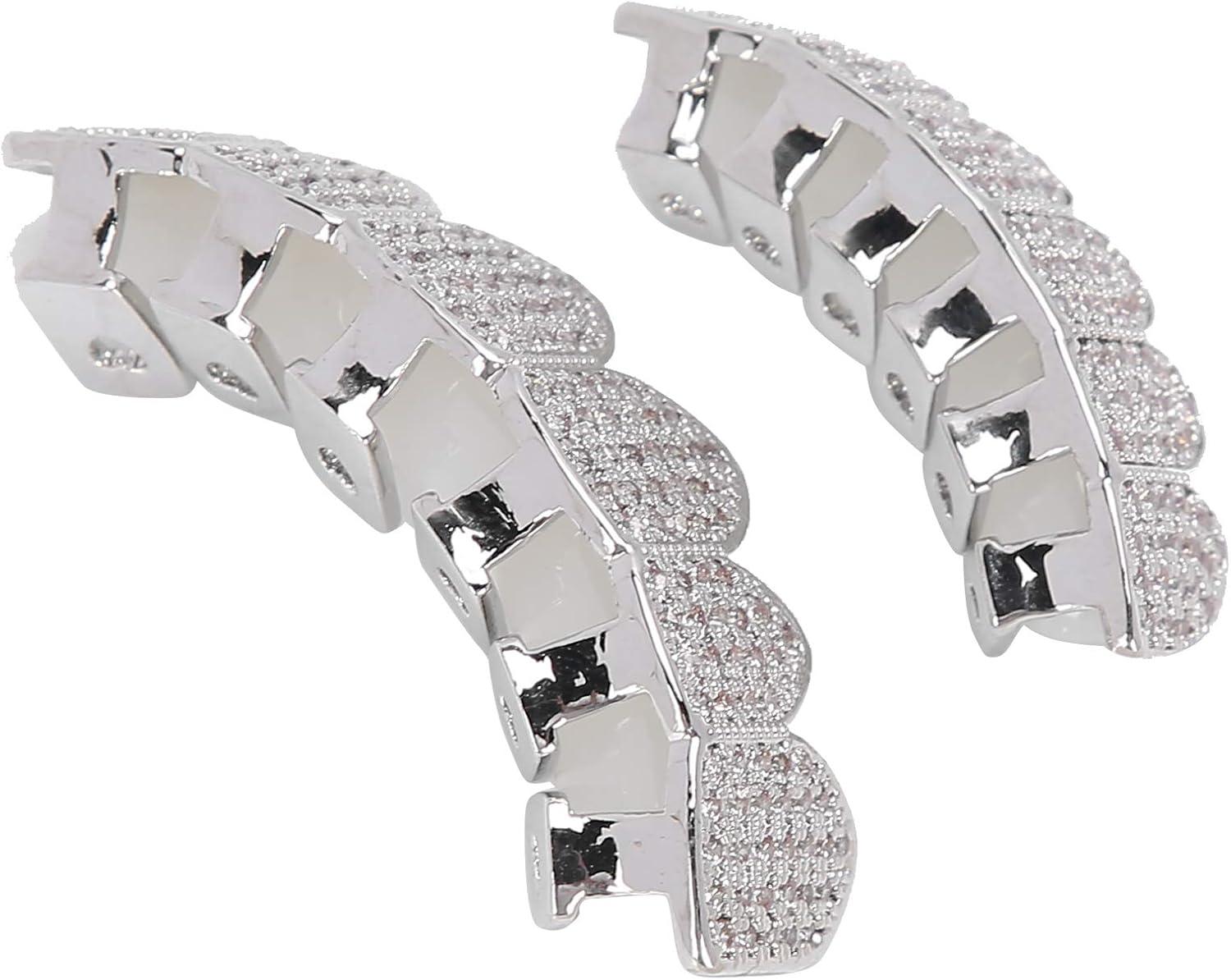Stylish Grillz Teeth Set - Hip Hop Cold Coated Copper Bling for ...