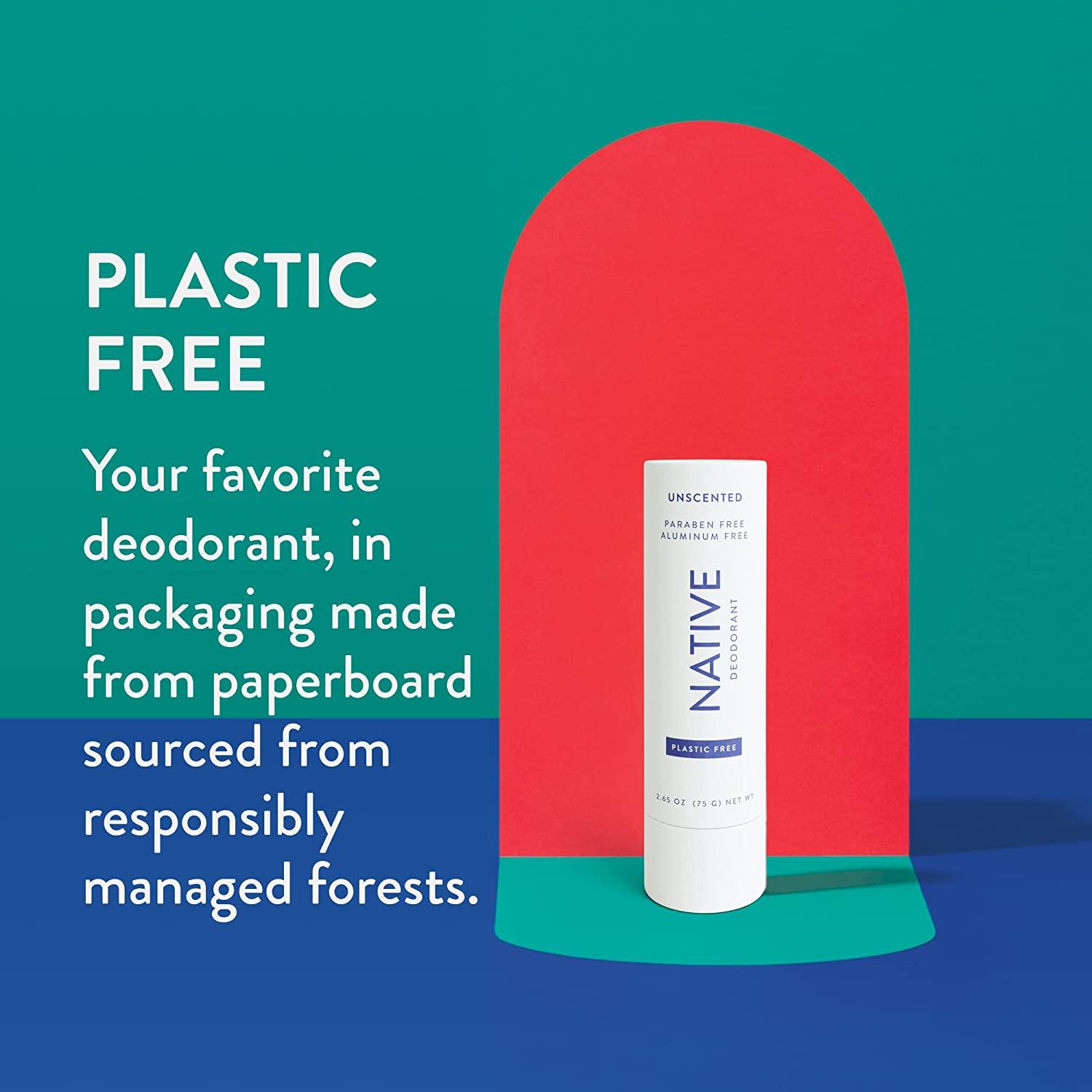 Native Plastic-Free Deodorant | Aluminum-Free Natural Deodorant with ...