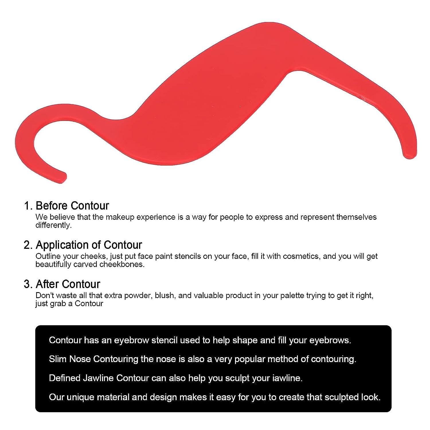 Makeup Brush Set Stencil | Face Contour Stencils for Nose, Eyebrow ...