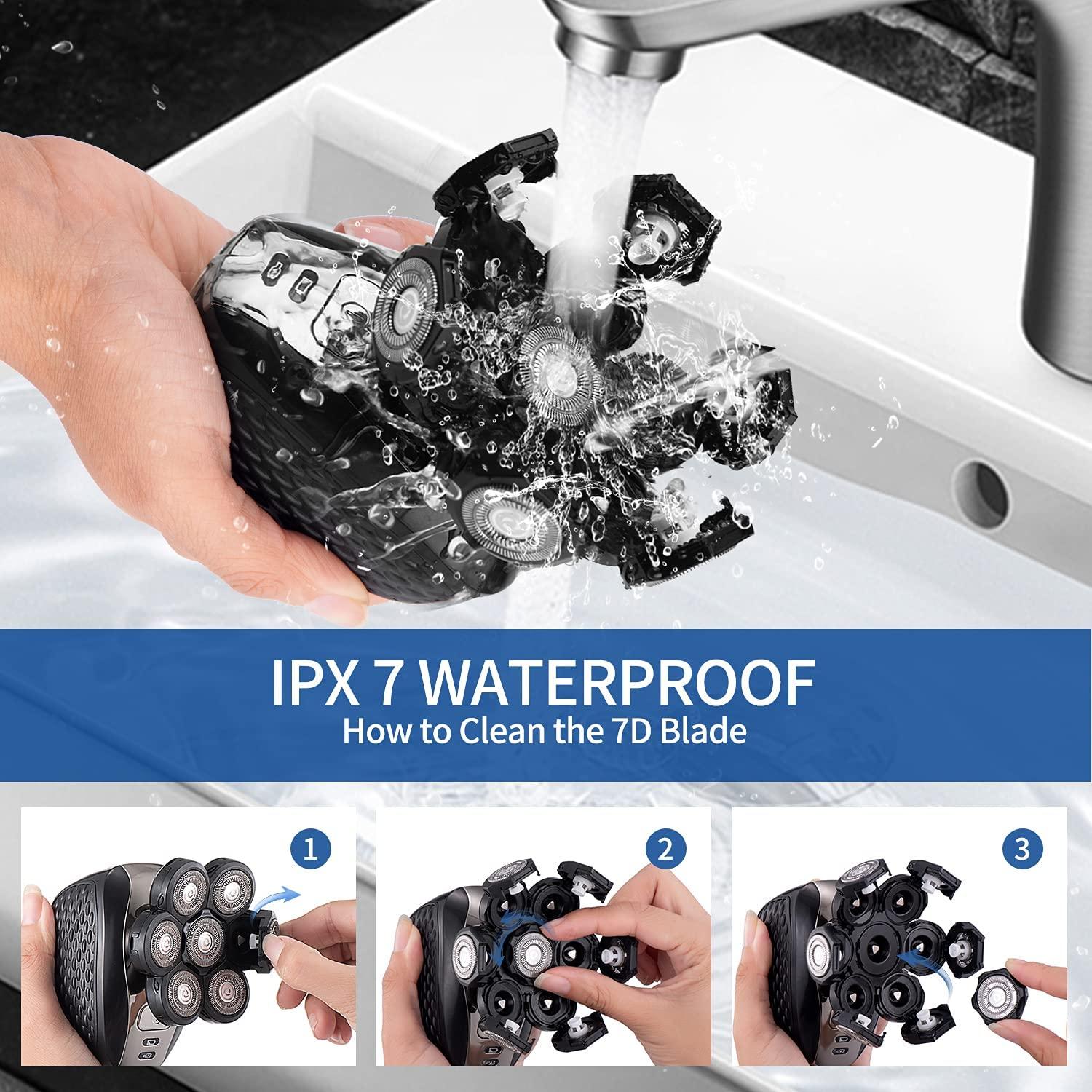 Roziaplus 7D Head Shavers: 5 in 1 Waterproof Electric Razor for Men ...