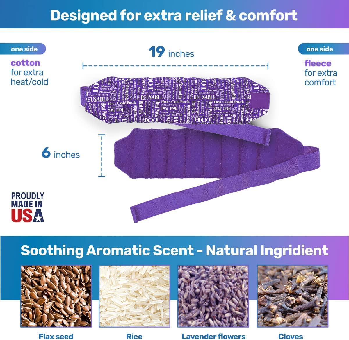 HTP Relief Purple Microwavable Heating Pad for Aching Joints, Menstrual ...