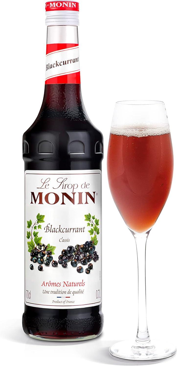 MONIN Premium Blackcurrant Syrup 700ml - Vegan-Friendly, Allergen-Free ...