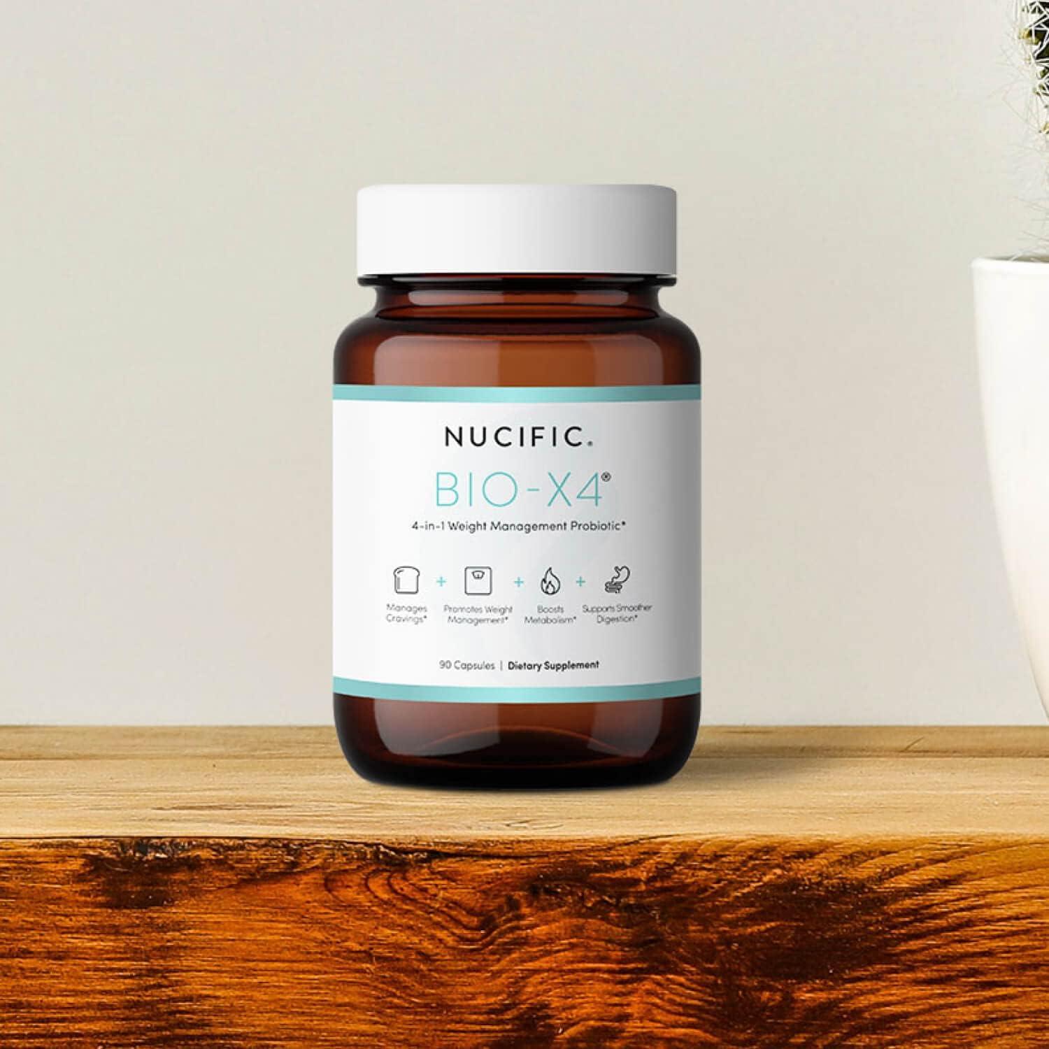 Nucific Bio-X4 Probiotic Supplement - 4-in-1 Weight Management - 90 ...