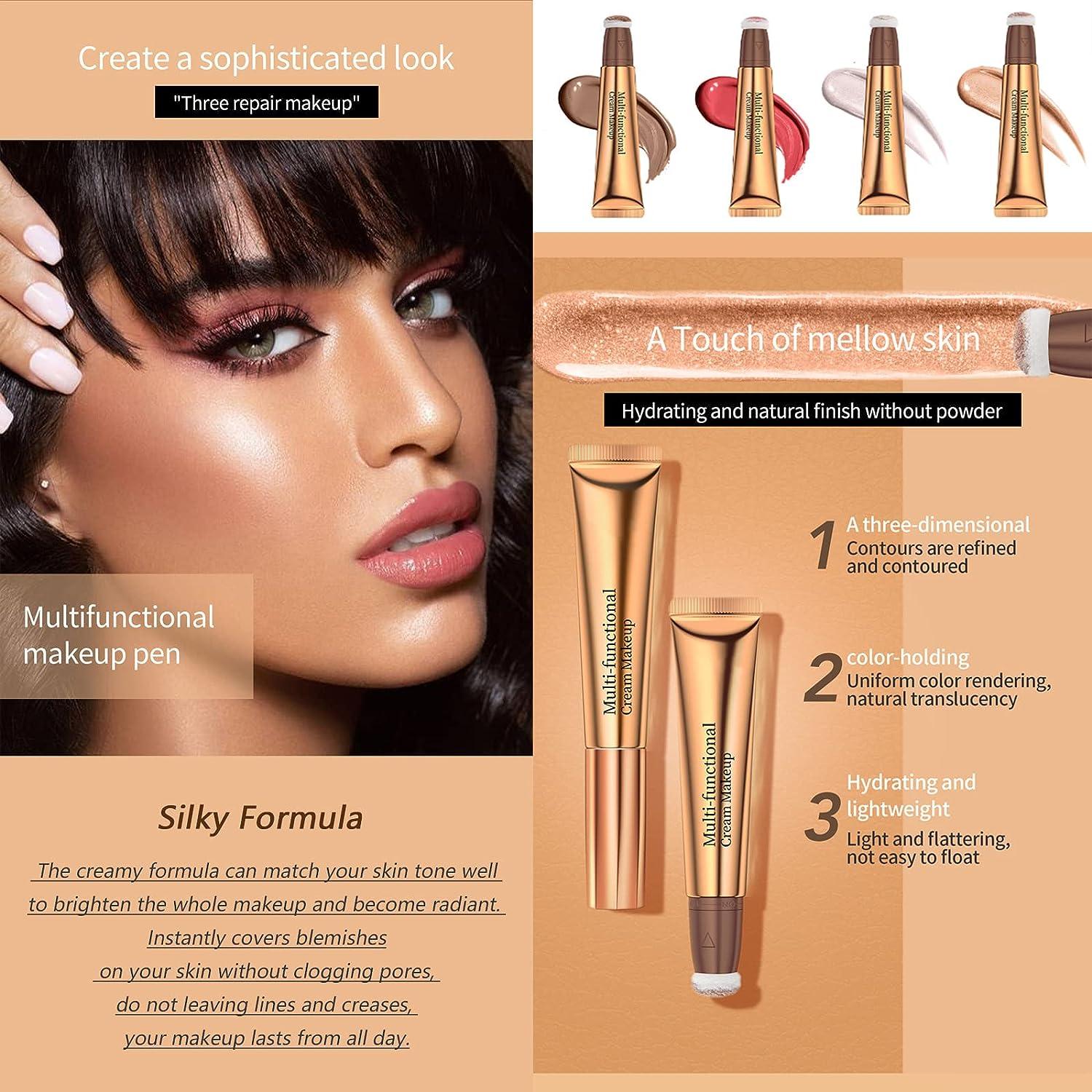 Domality 3pcs Bronzer Contour Highlighter Blush Stick Set | Long ...