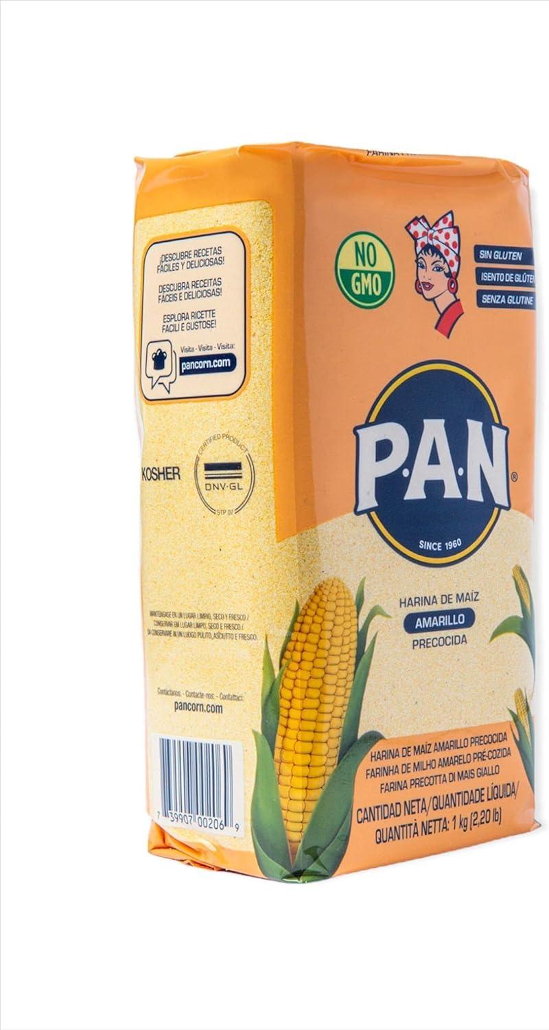 Pan Precooked Yellow Corn Flour 1kg - High-Quality Gluten-Free ...