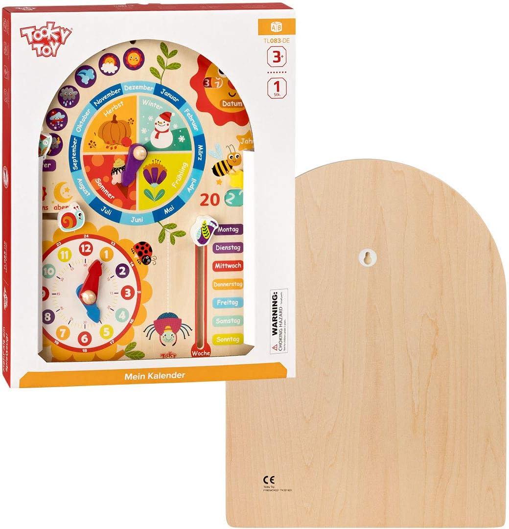 Tooky Toy Calendar Clock - Wooden Learning Toy for Kids | Educational ...