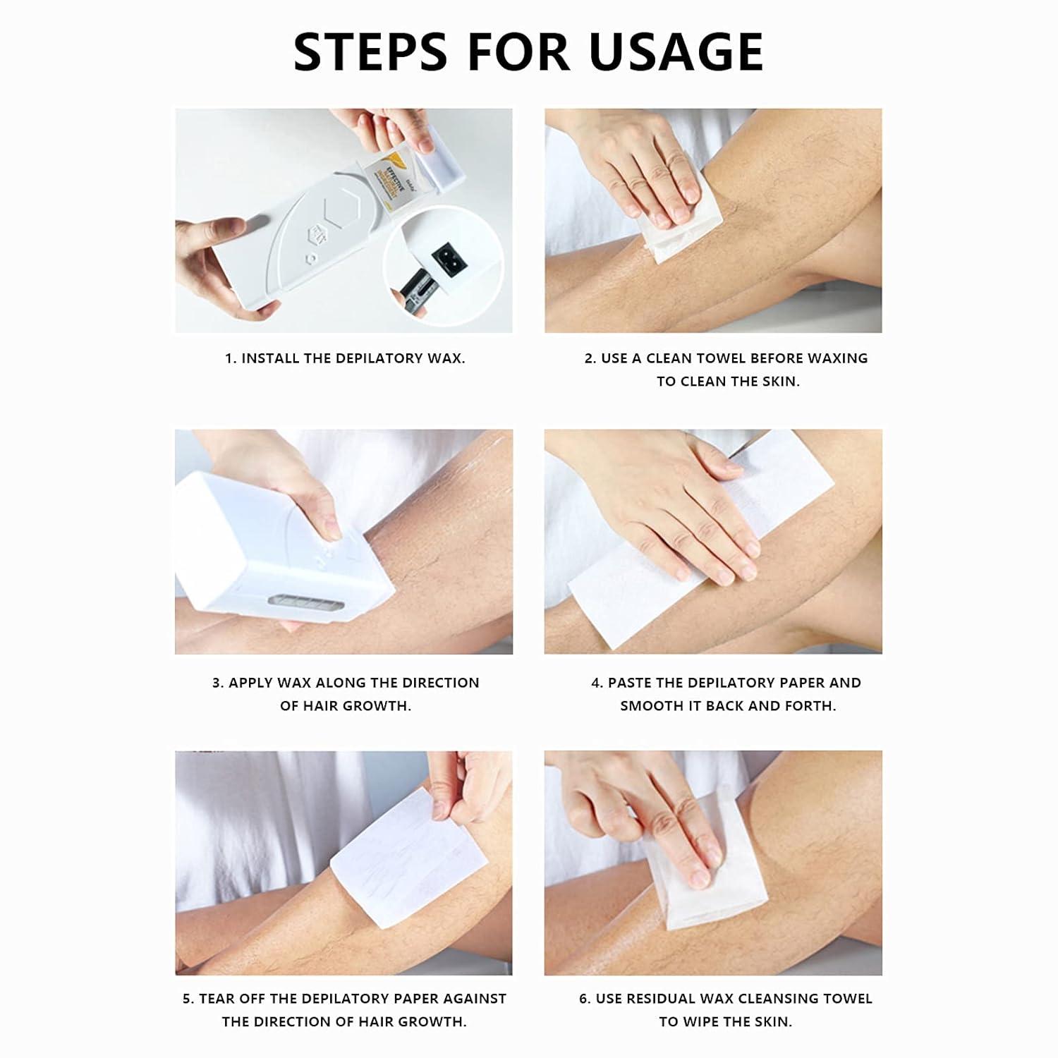 Easy Wax Hair Removal Set - Electric Wax Warmer & 200g Depilatory Wax ...