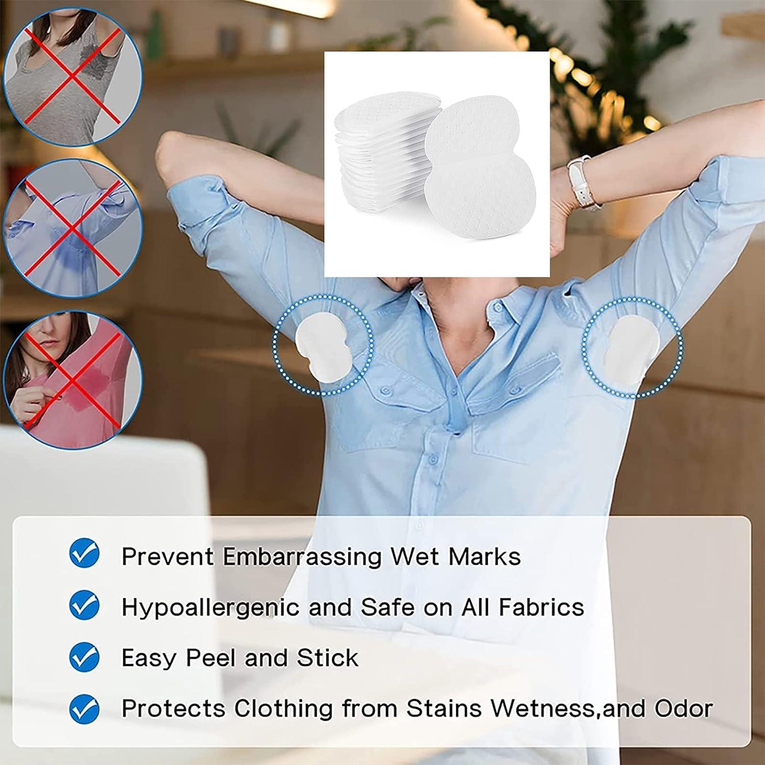 50 Pack Disposable Armpit Sweat Pads for Women and Men - Underarm ...