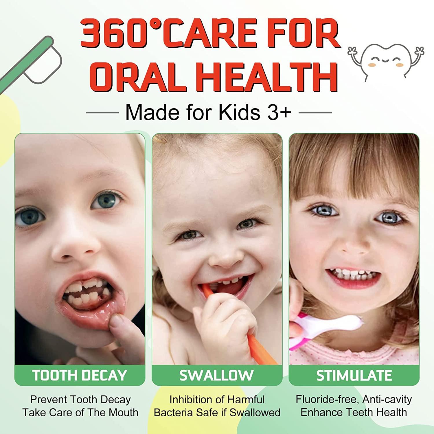Kids Foaming Toothpaste with Low Fluoride | U-Shaped Toothbrush ...