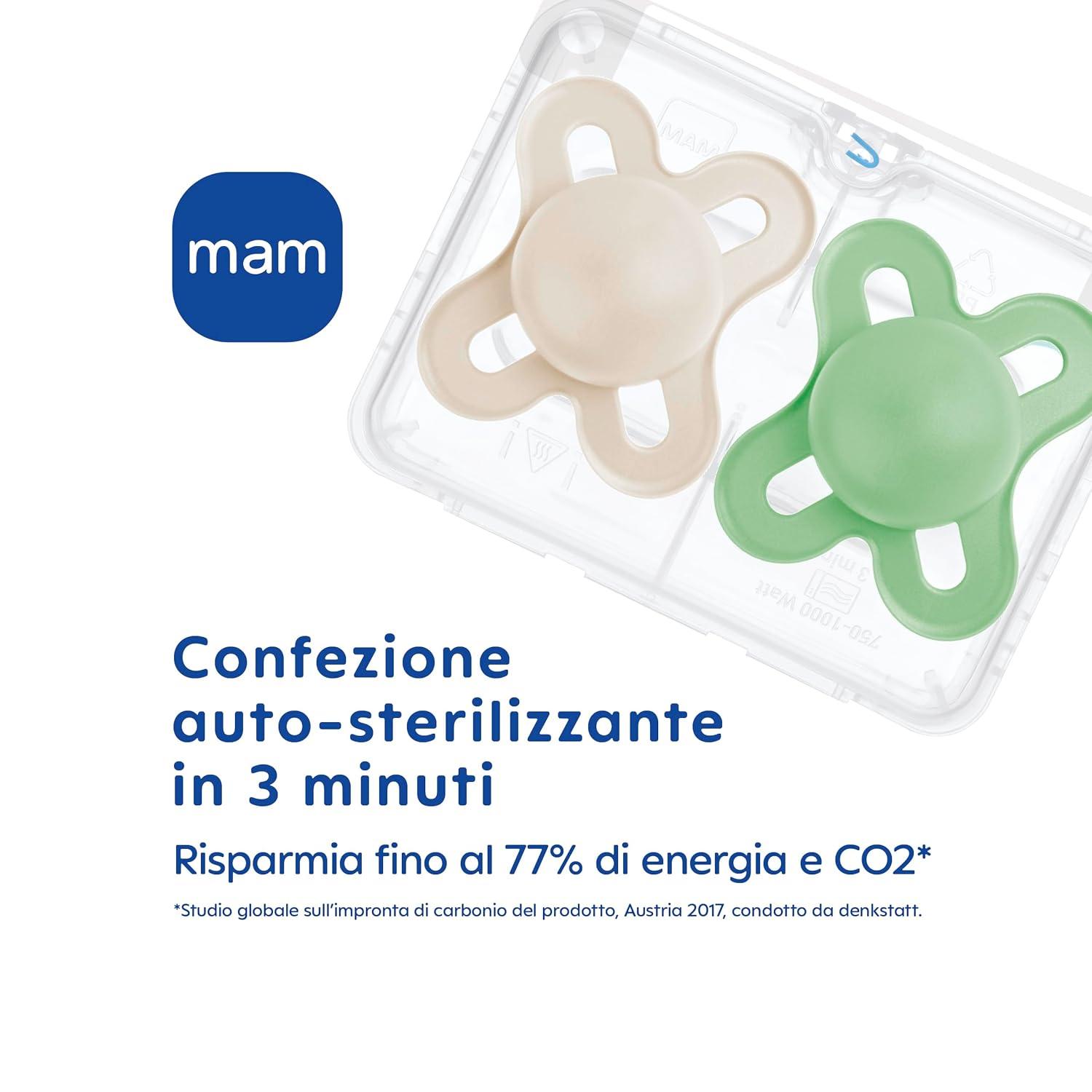 MAM Original Start Pacifiers for Newborns - Set of 2 Rubber with Box 0 ...