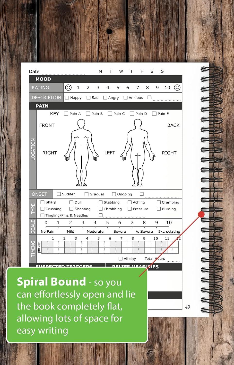 Chronic Pain Journal Track and Manage Your Pain by Identifying ...