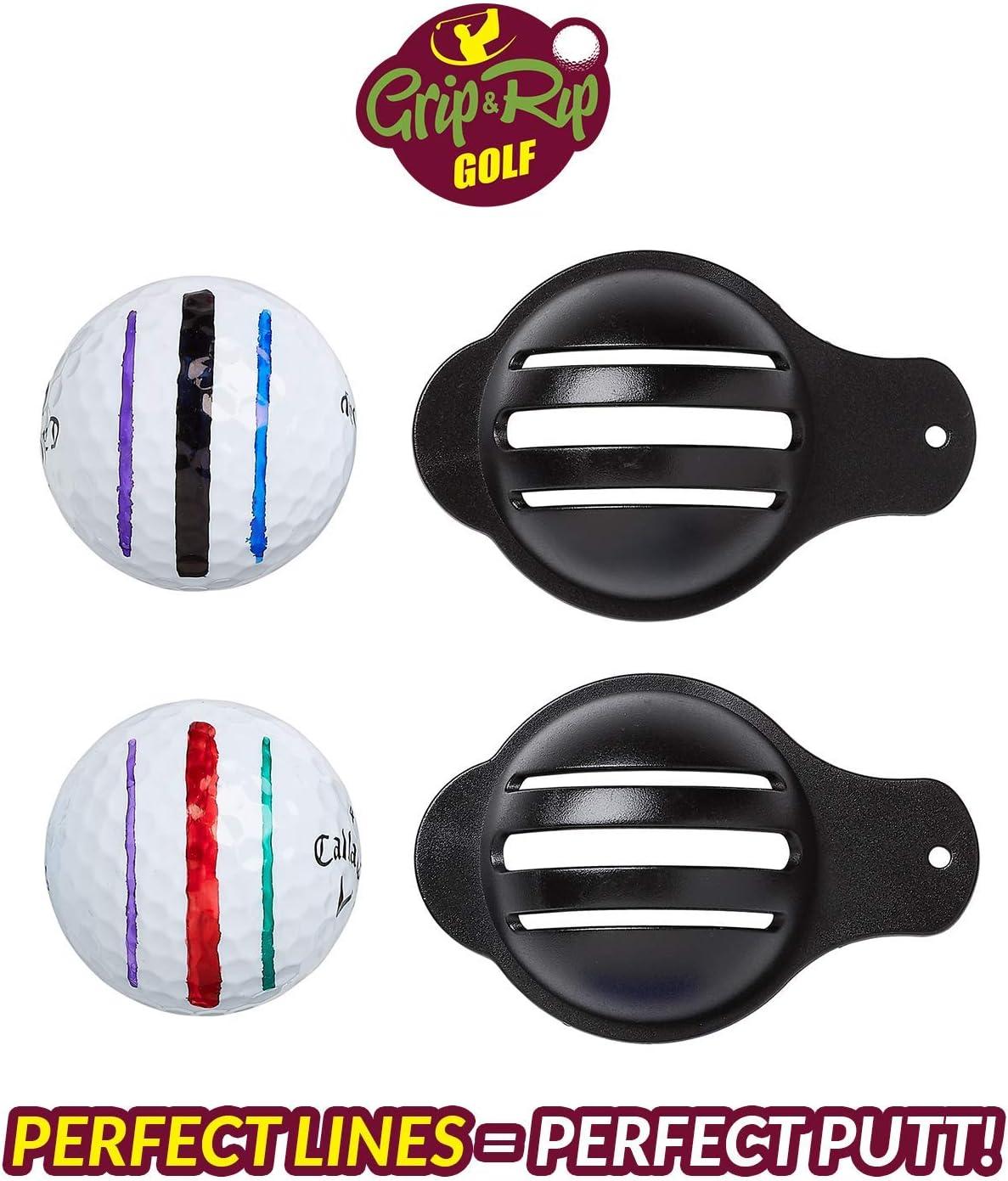 Triple Track Golf Ball Marker Set with 5 Colored Markers and Pouch ...