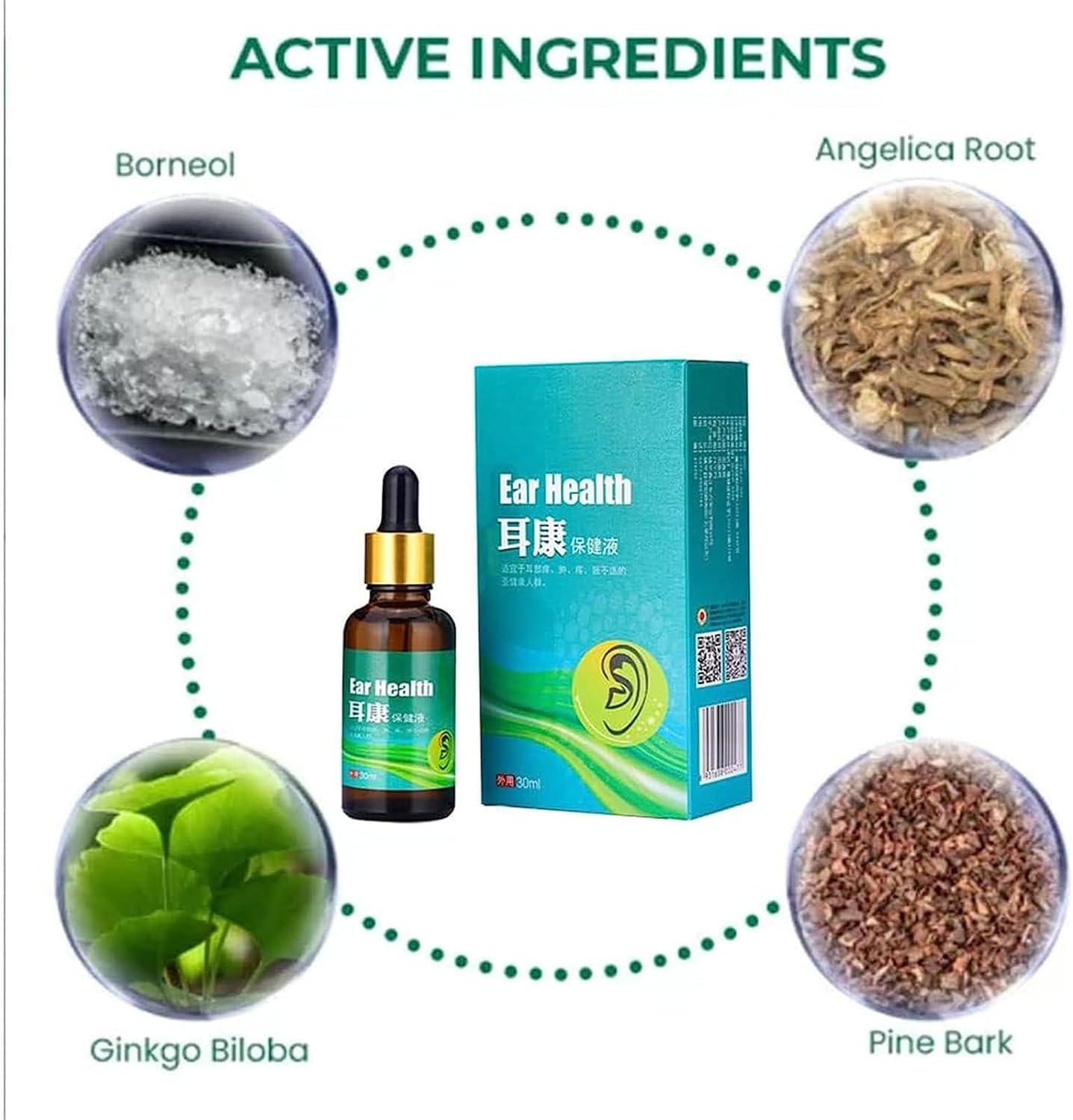 JYUHA Organic Ear Support Oil - Natural Drops for Tinnitus Relief (1pcs ...