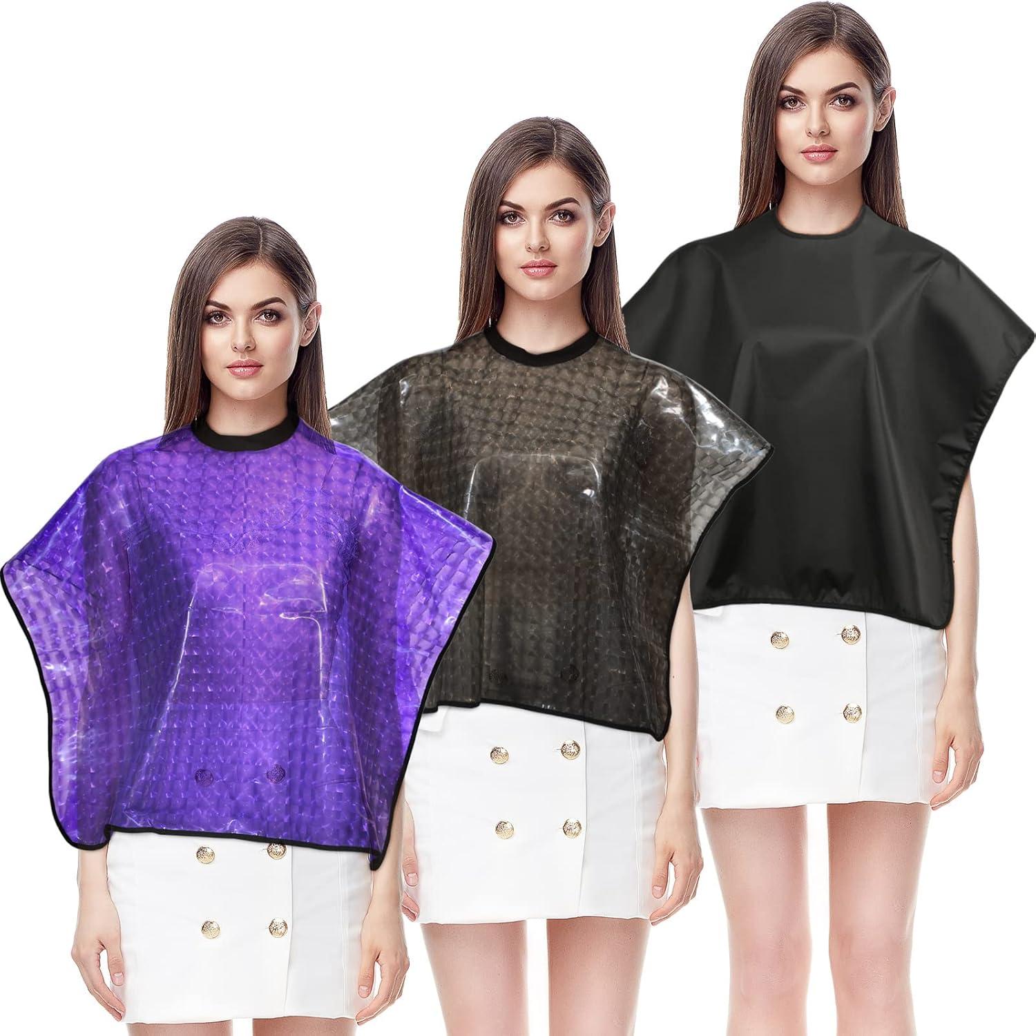 3-Piece Waterproof Hair Dye Capes Set - Salon Capes for Hair Stylists ...