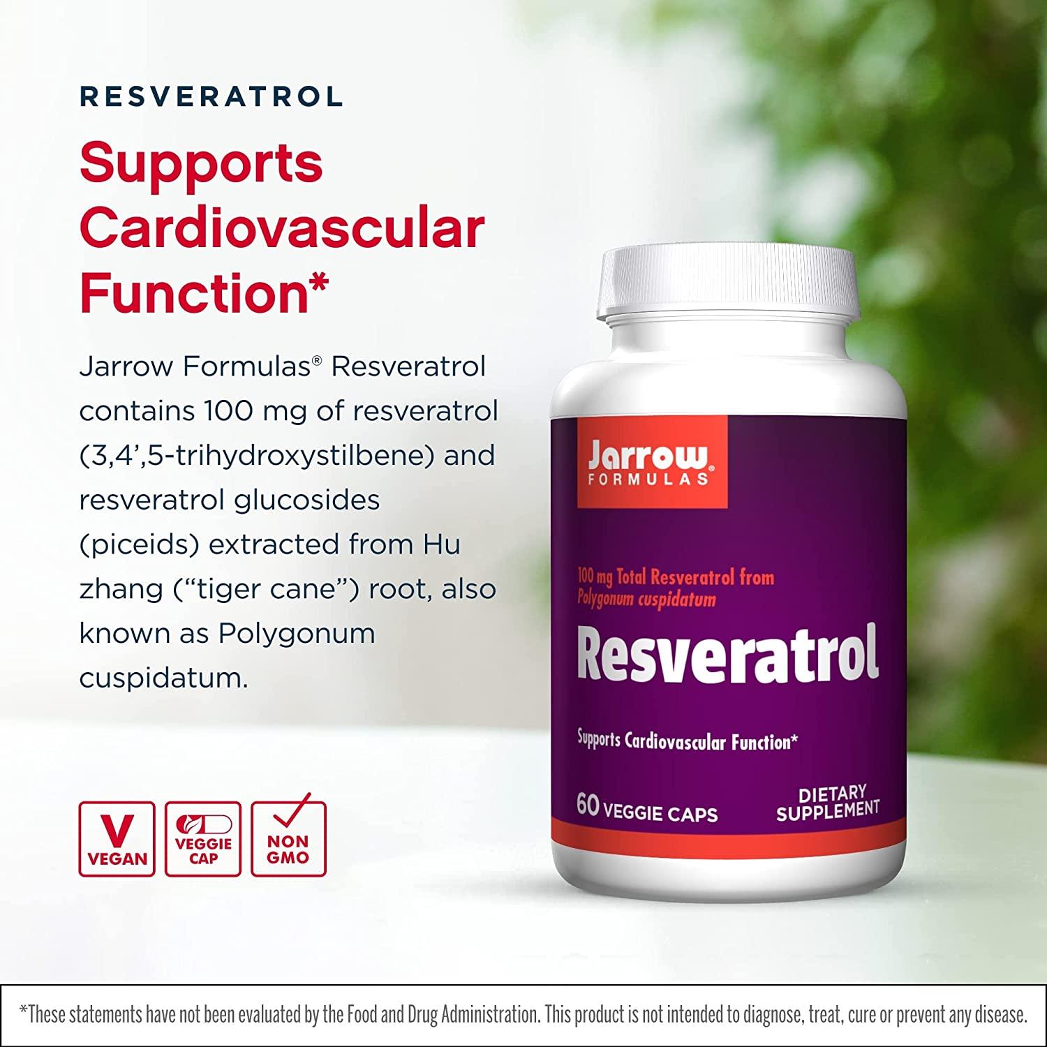 Jarrow Formulas Resveratrol 100 mg 60 Veggie Caps