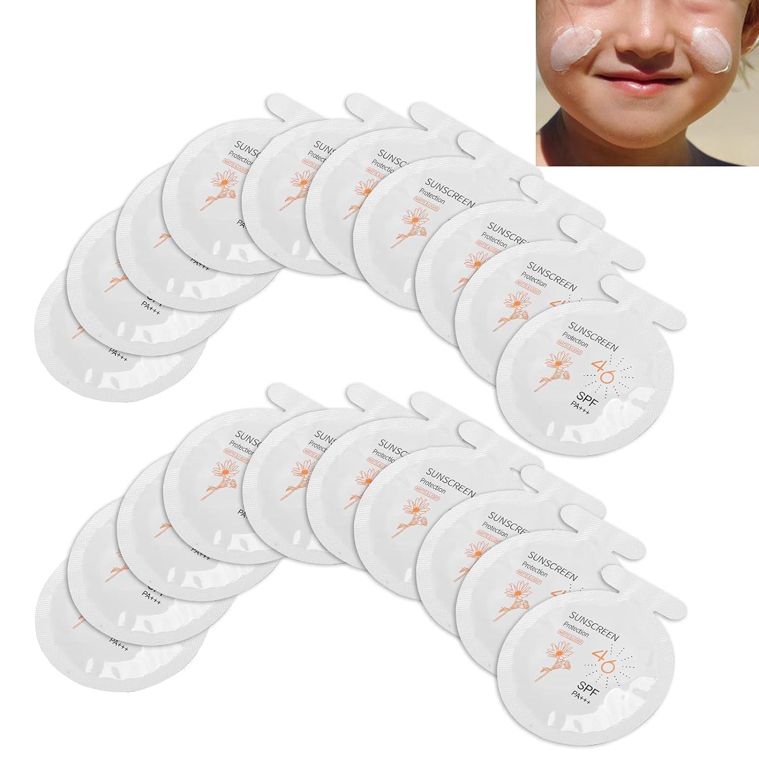 20 Bags 3ml SPF46+ Sunscreen Multi-Pack for Men, Women, and Kids - Non ...