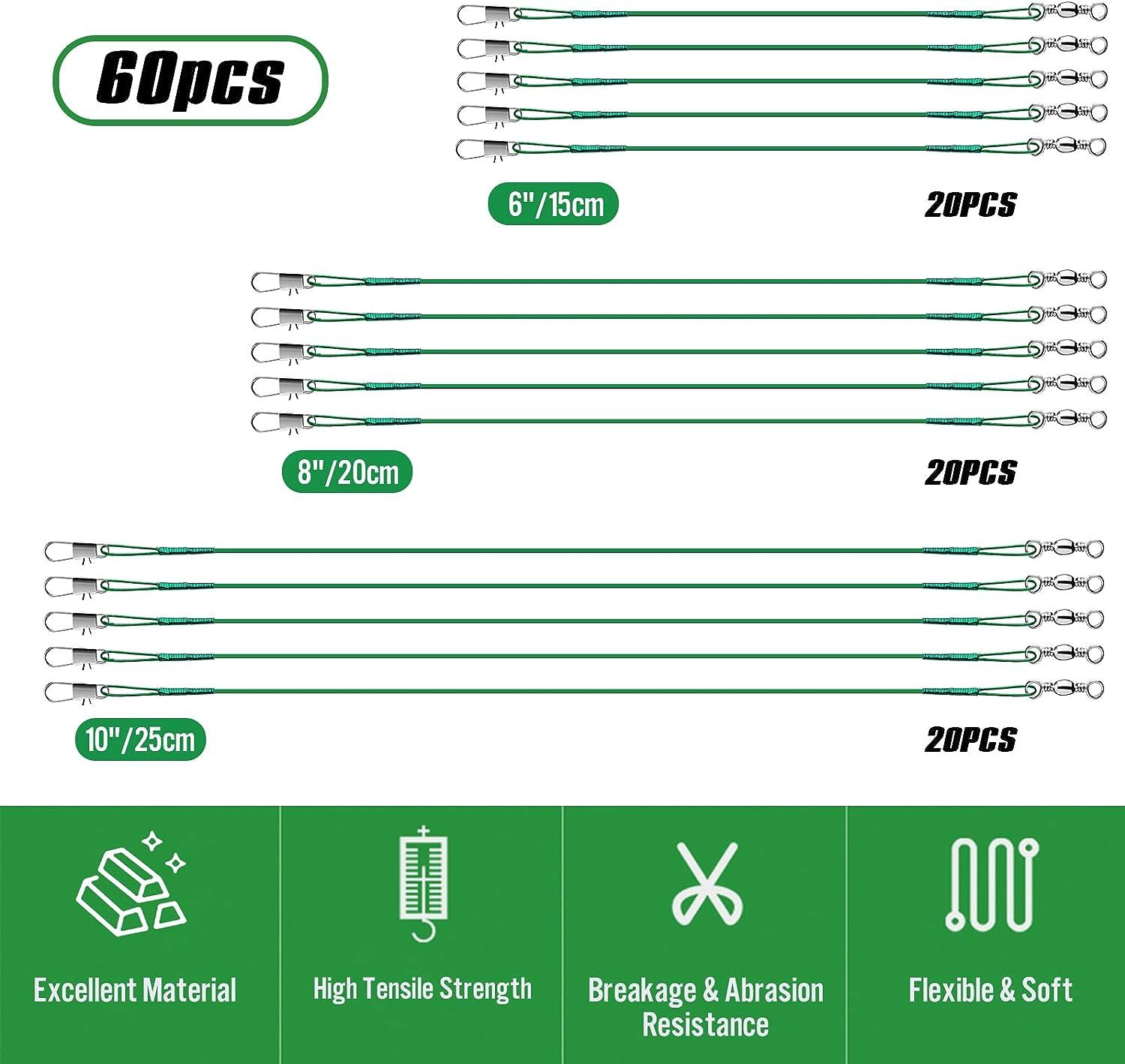 Truscend Fishing Leaders Saltwater Tackle Rig with Swivels Snap - High ...