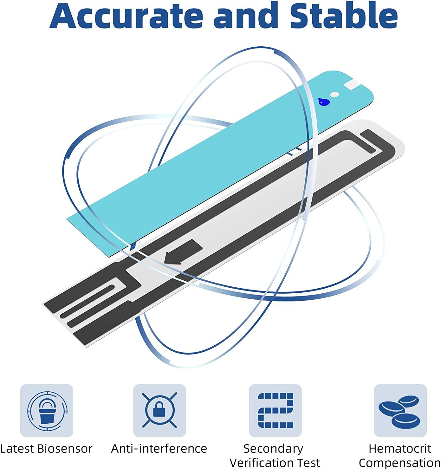 Metene TD-4116 Blood Glucose Test Strips 200 Count - For Diabetes ...