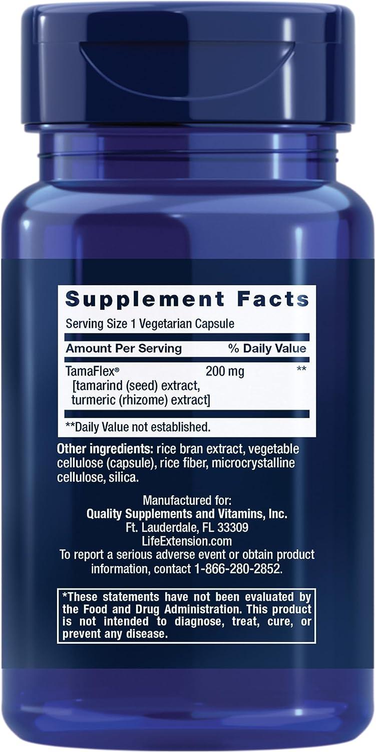 Life Extension Tamaflex Joint Mobility Supplement - 60 Capsules | Knee ...