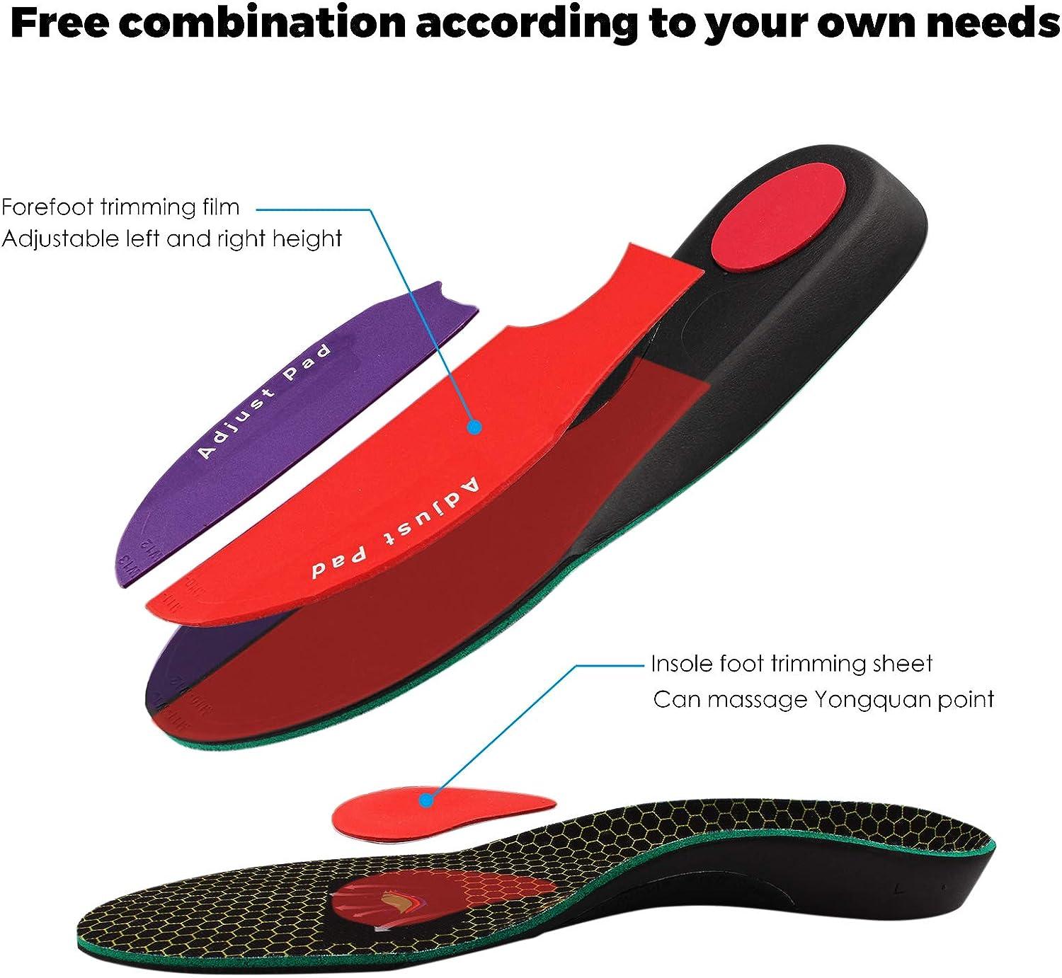Orthotic Arch Support Insoles for Plantar Fasciitis - Men/Women - M10 ...
