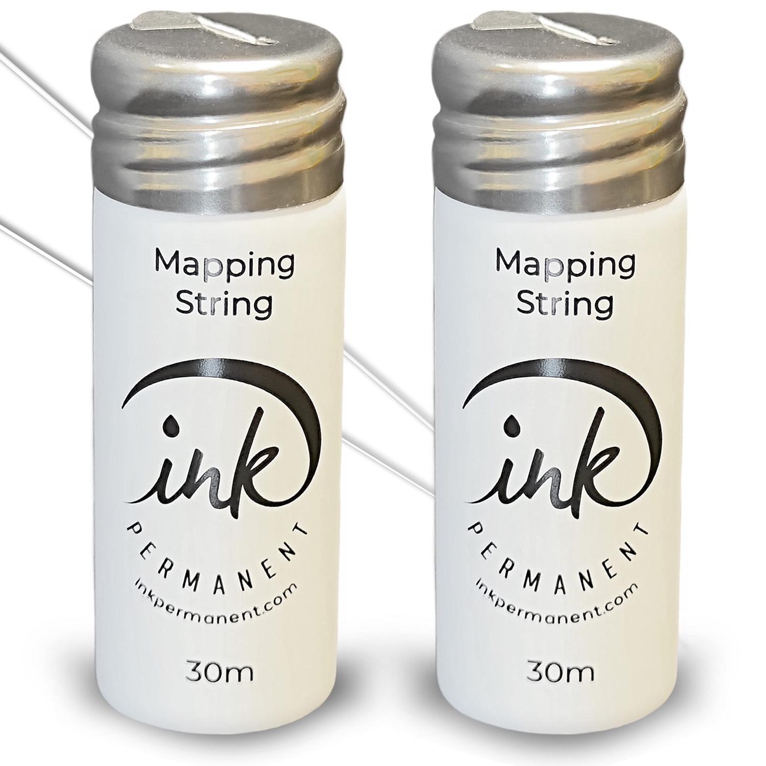 Ink Permanent White Brow Mapping String 2 X 100 Ft - Pre-Inked Mapping String for Permanent ...