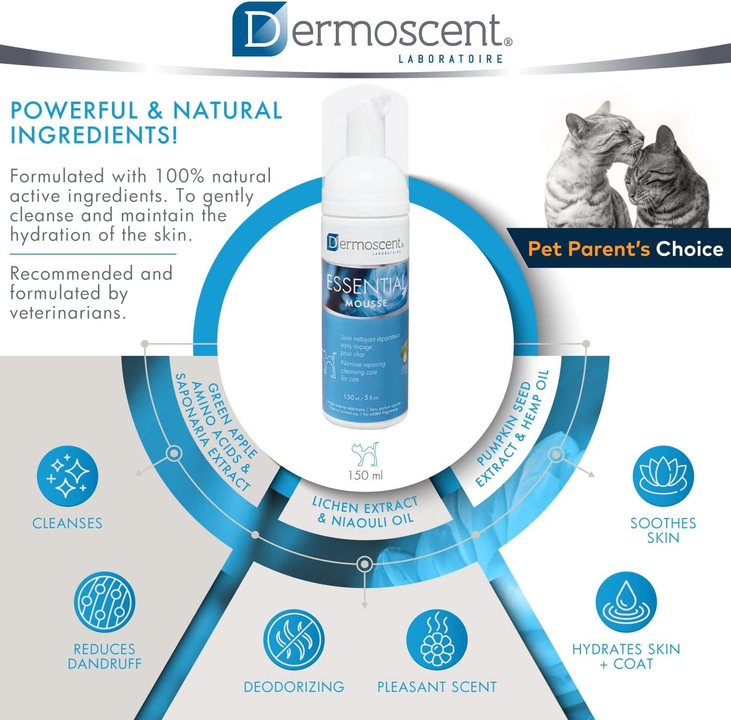 Dermoscent Essential Mousse for Cats 150ml - Natural Cat Grooming ...