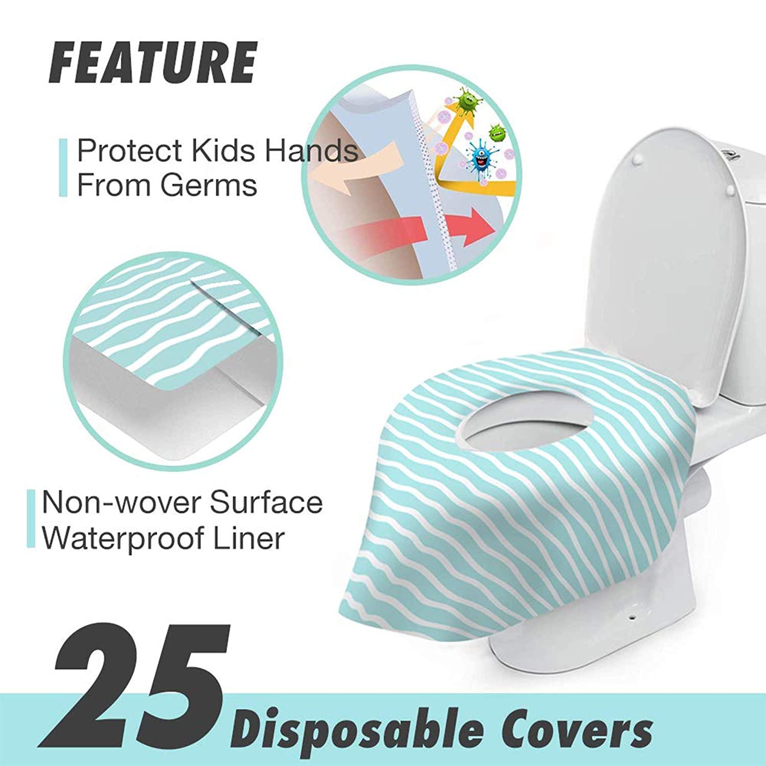 18FTRabbit Disposable Toilet Seat Covers - 25 Pack Full Cover ...