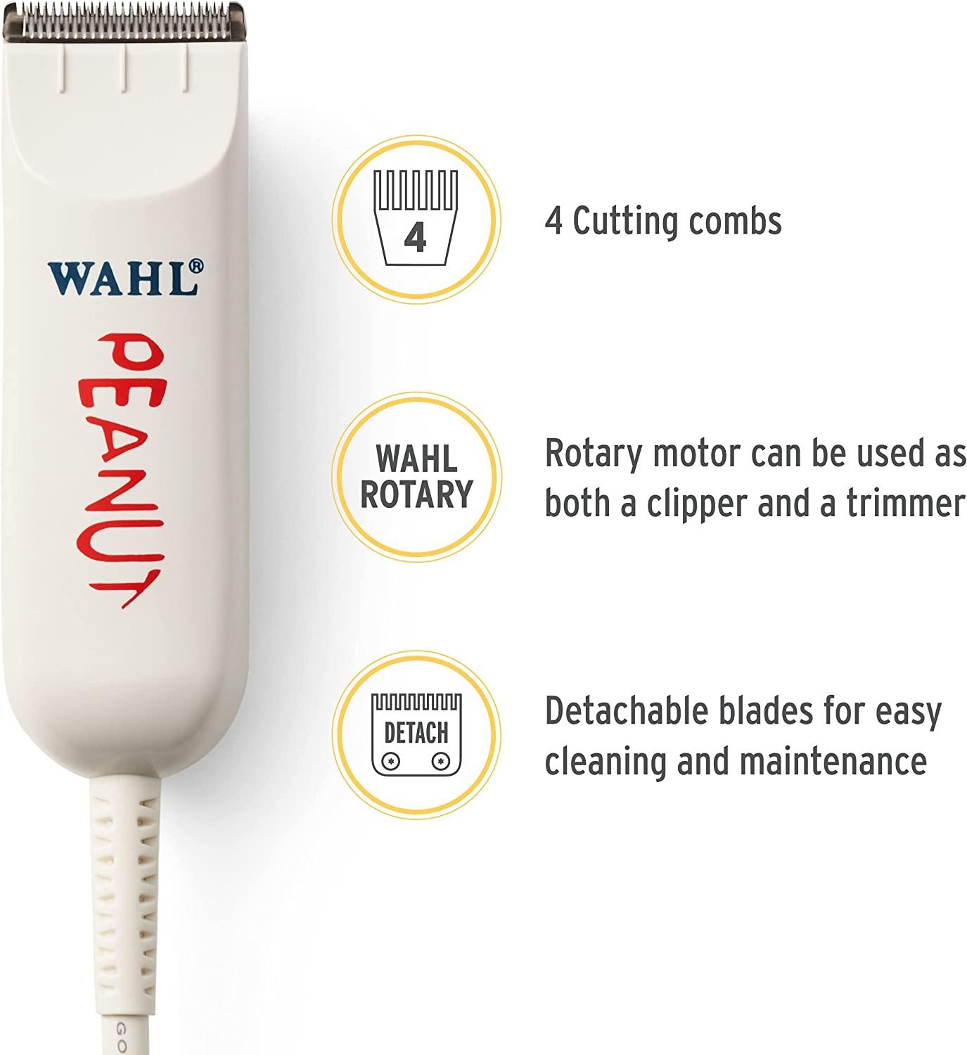 Wahl Professional Classic White Peanut Hair and Beard Clipper Trimmer ...