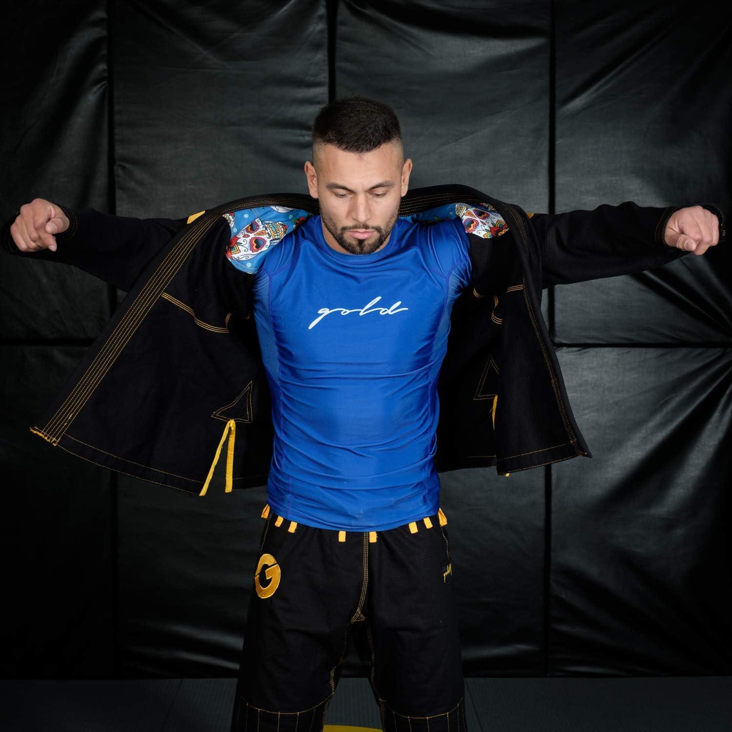 Gold BJJ Foundation Rash Guard - Brown, No-Gi & Gi Jiu Jitsu Rashguard ...