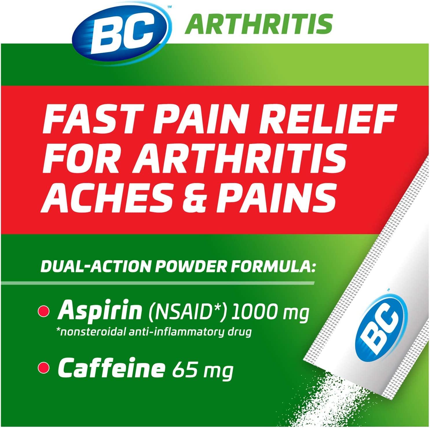 BC Powder Fast Pain Relief Arthritis Aspirin with Caffeine - 50 Count ...