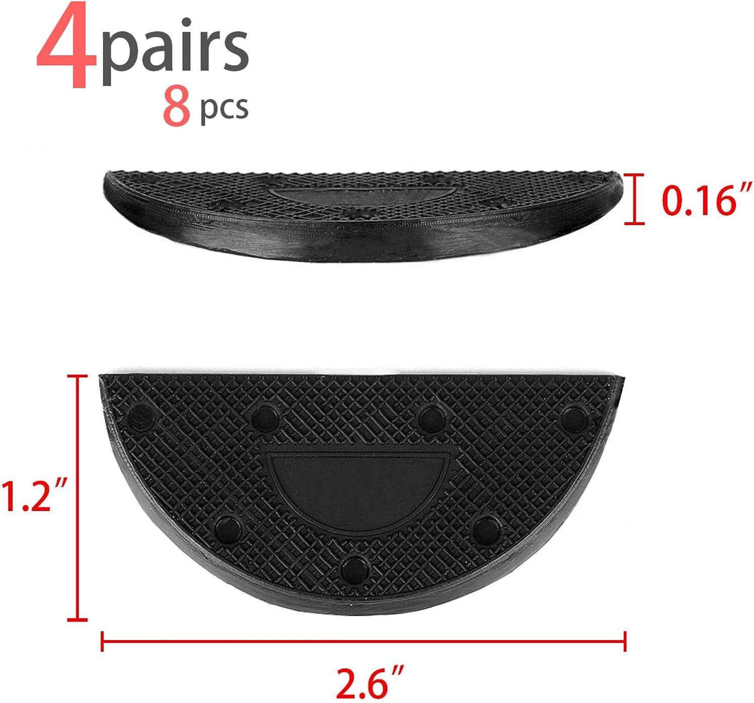 uxcell Rubber Heel Repair Pads - 8pcs Black | Shoe Boots Sole Guard ...
