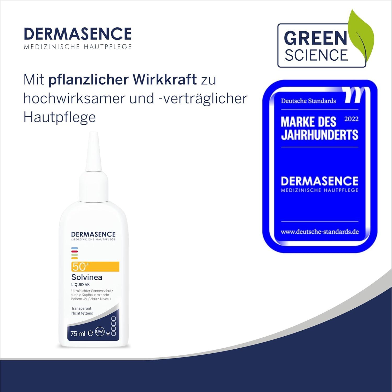 Dermasence Solvinea Liquid AK STF 50+ - Fast-Absorbing Scalp Sun ...