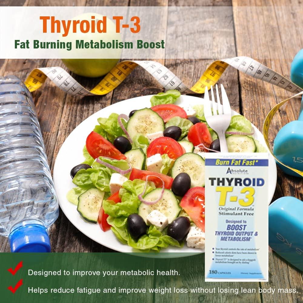 Absolute Nutrition Thyroid T-3 Radical Metabolic Booster - 180 Capsules ...