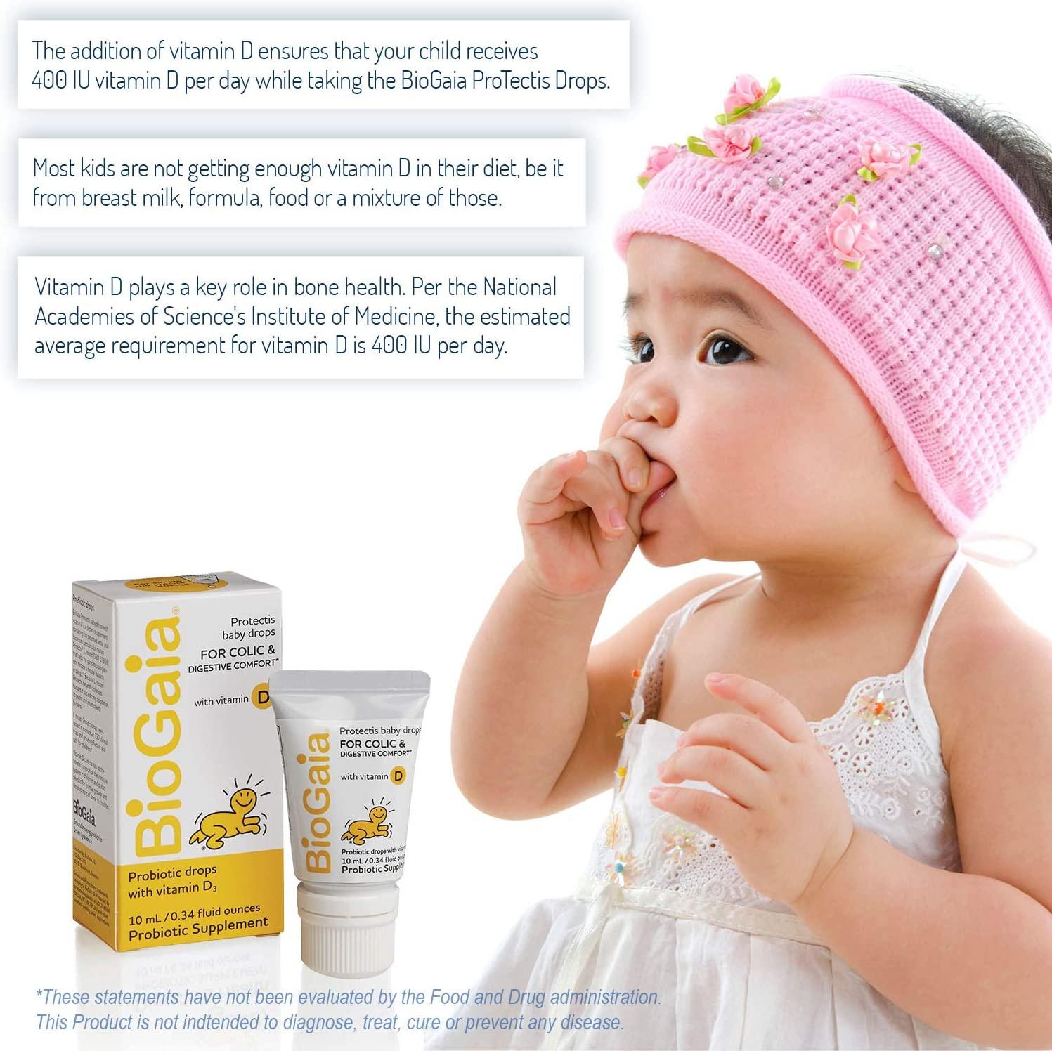 BioGaia Protectis Baby Probiotic Drops with Vitamin D - 10 ML 0.34 oz ...