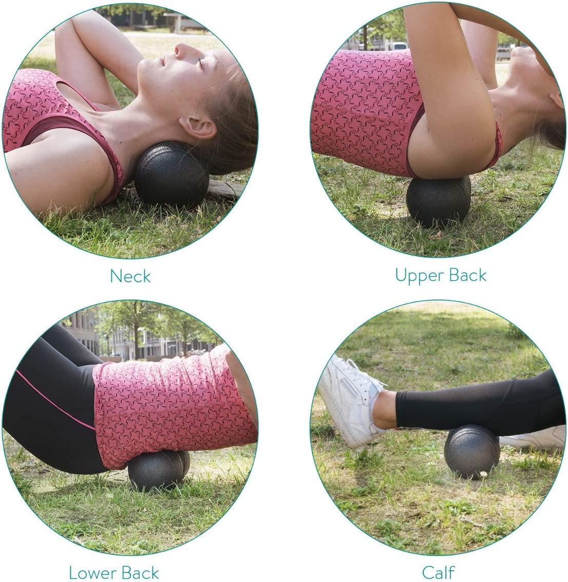 Navaris Peanut Fascia Ball Duo Set - Trigger Point Massage Balls in 2 ...