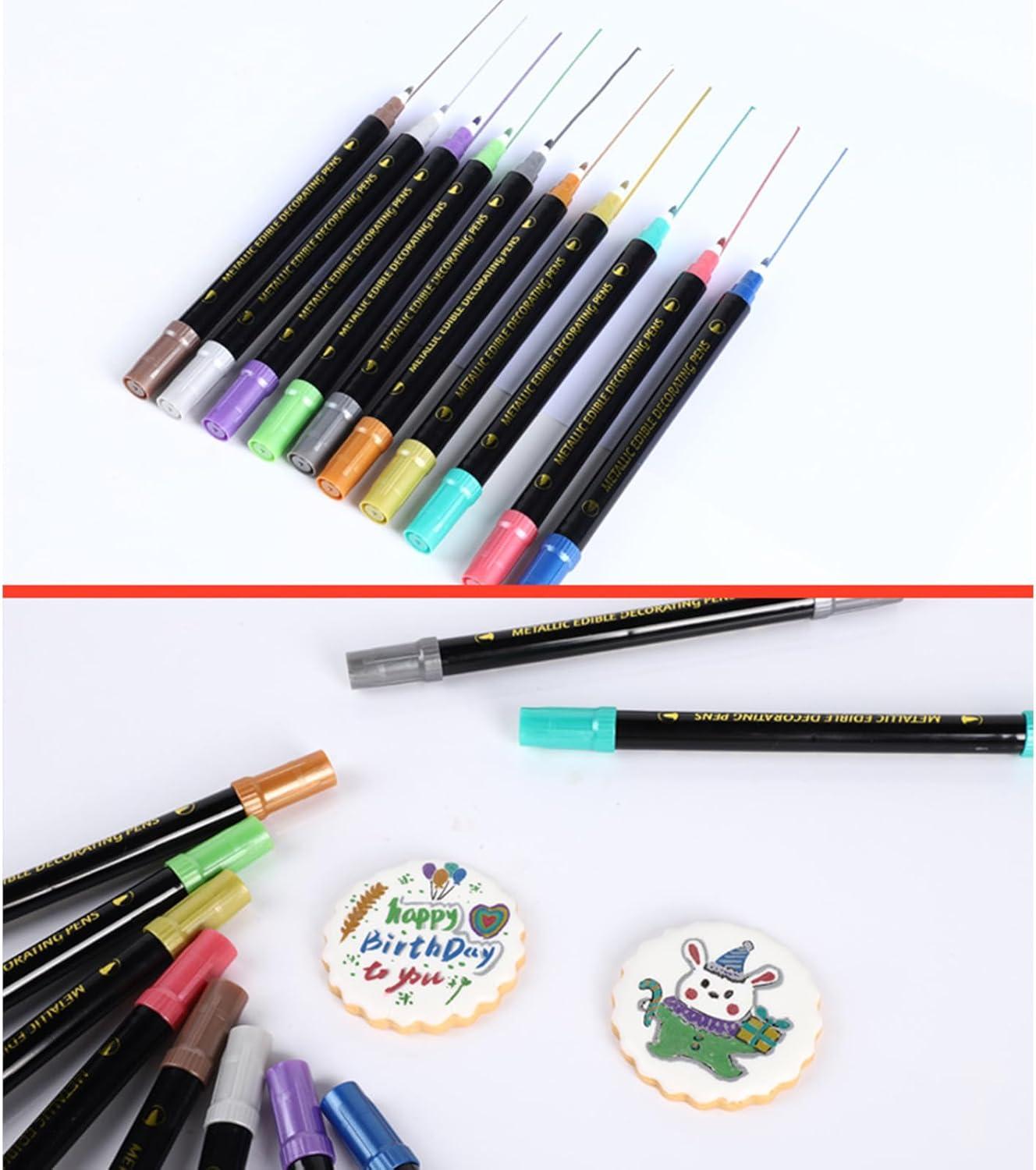 Double Sided Edible Food Coloring Marker Food Grade Pens for Cake ...