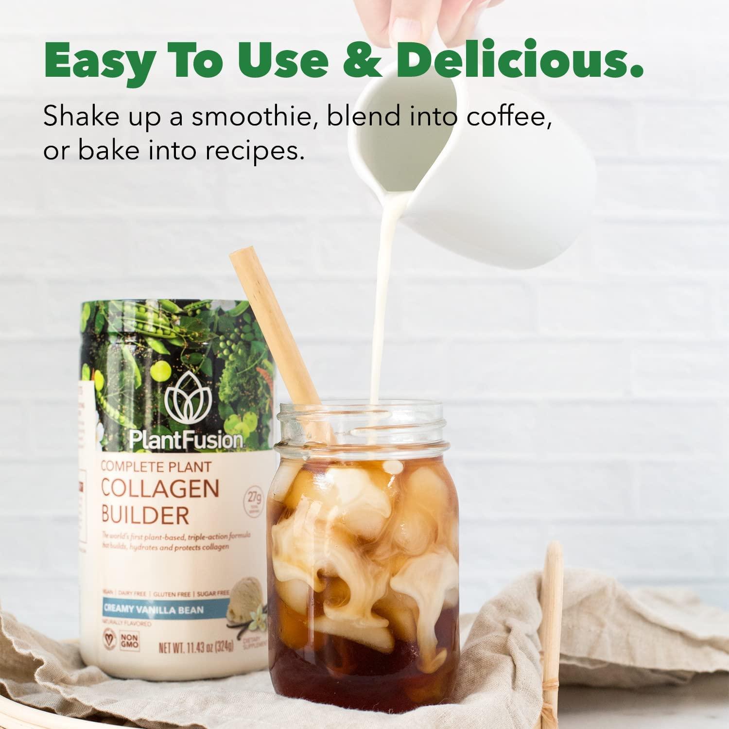 PlantFusion Vegan Collagen Powder - Plant-Based Protein for Hair, Skin ...