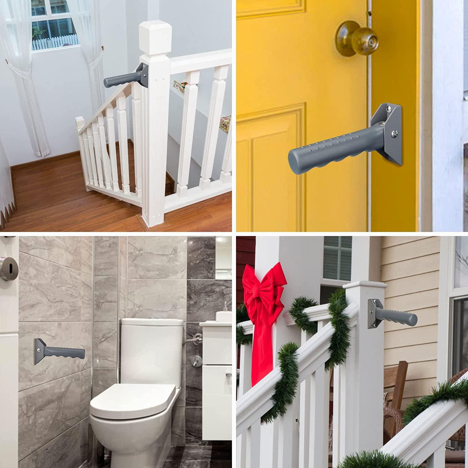 Healvaluefit Flip up Grab Bar for Elderly - Folding Doorway Assist ...