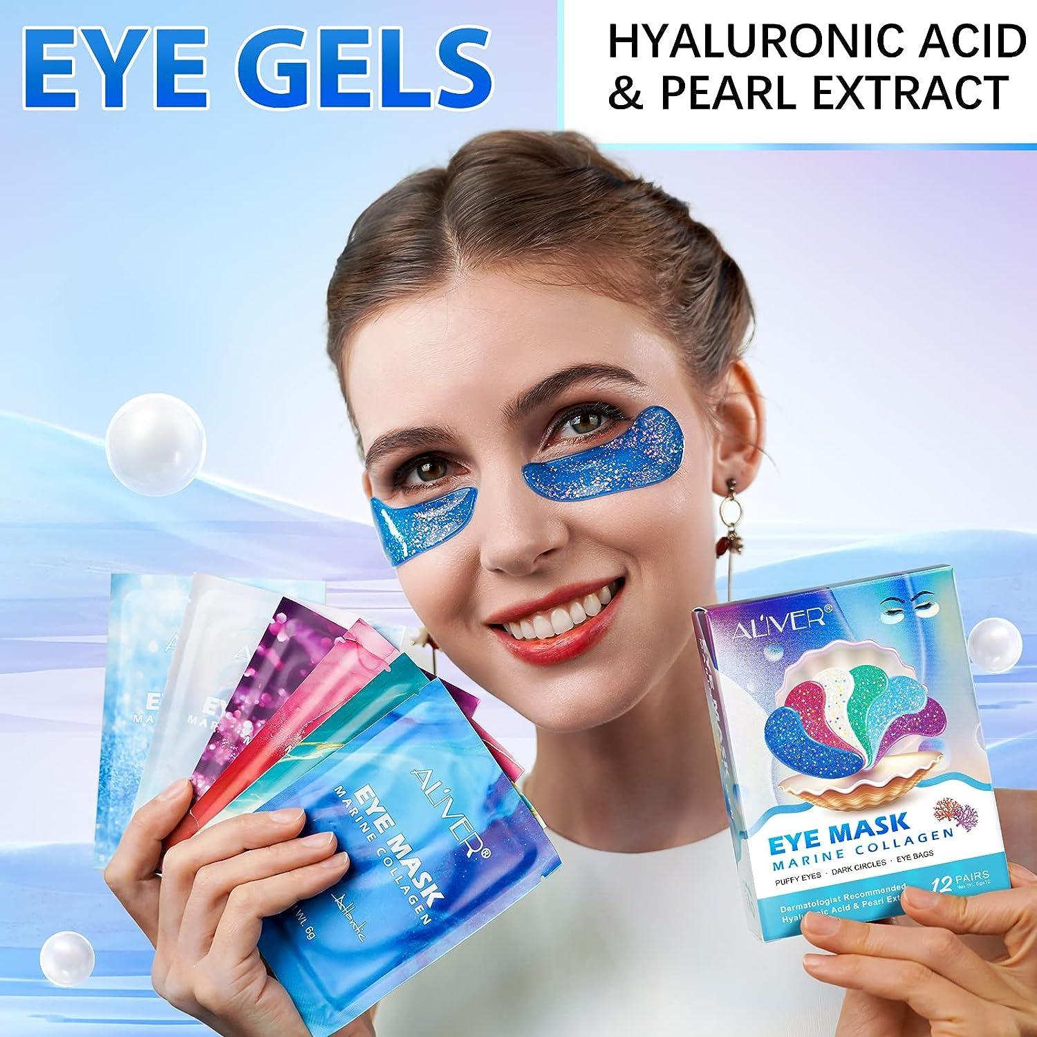 Marine Collagen Eye Gel Masks - Reduce Wrinkles, Dark Circles, and Eye ...