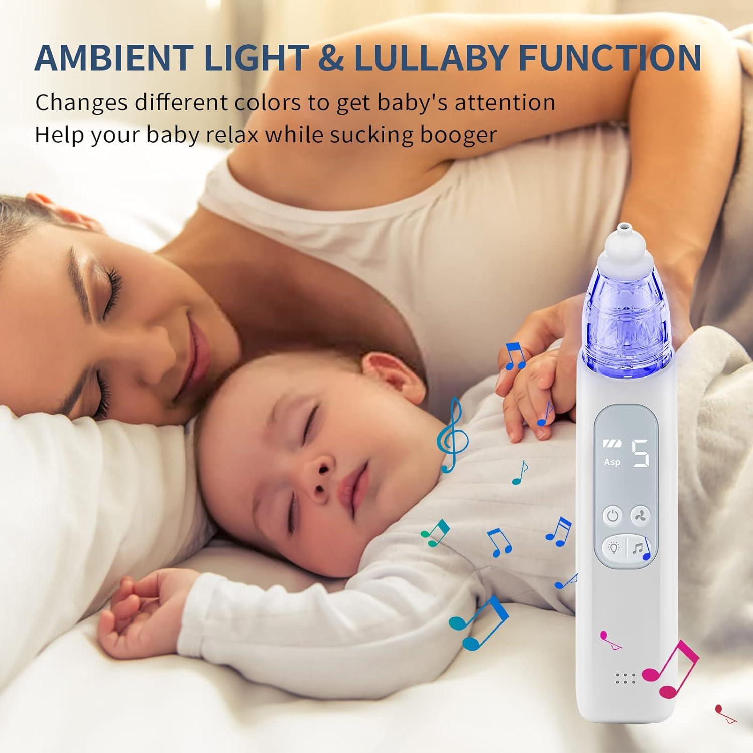 Rechargeable Electric Baby Nasal Aspirator with 5 Suction Levels and ...