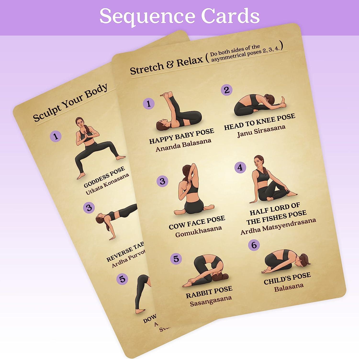 Asana Moon Premium Yoga Cards for Beginners - Yoga Kit & Workout Set ...