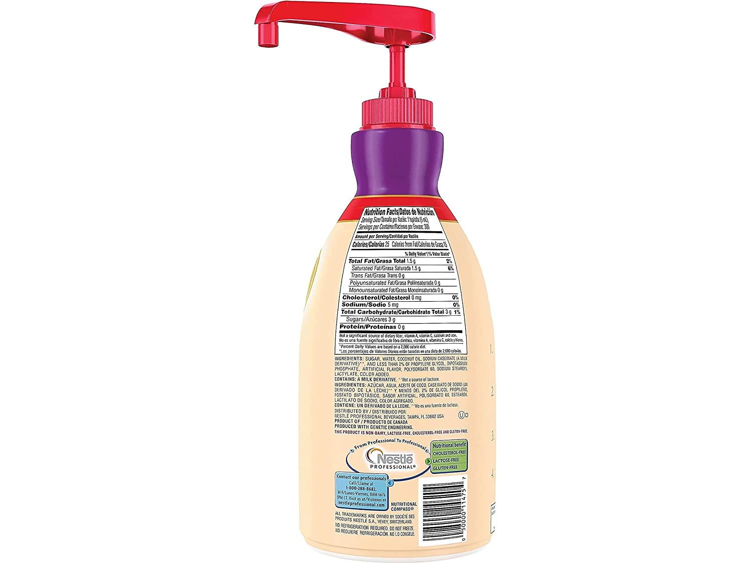 Coffee-Mate 13799 Liquid Coffee Creamer Sweetened Original 1500ml Pump ...