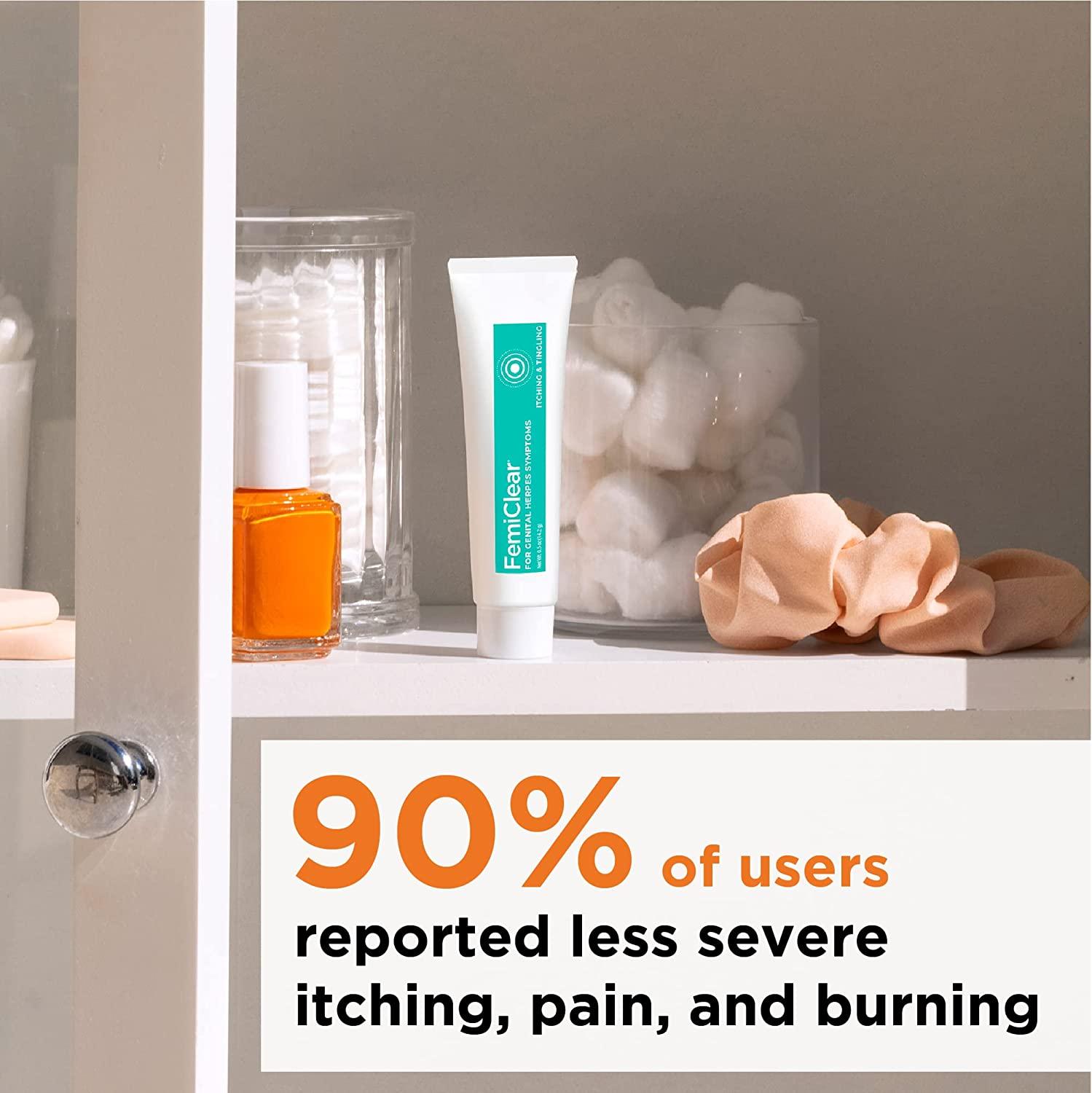 FemiClear Genital Herpes Relief Cream - Soothes Itching & Tingling ...