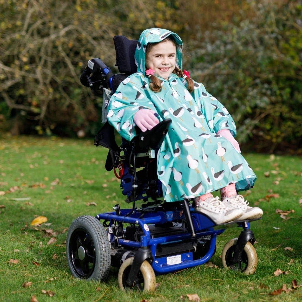 BundleBean Kids Wheelchair Poncho | Waterproof Rain Poncho for Ages 4 ...