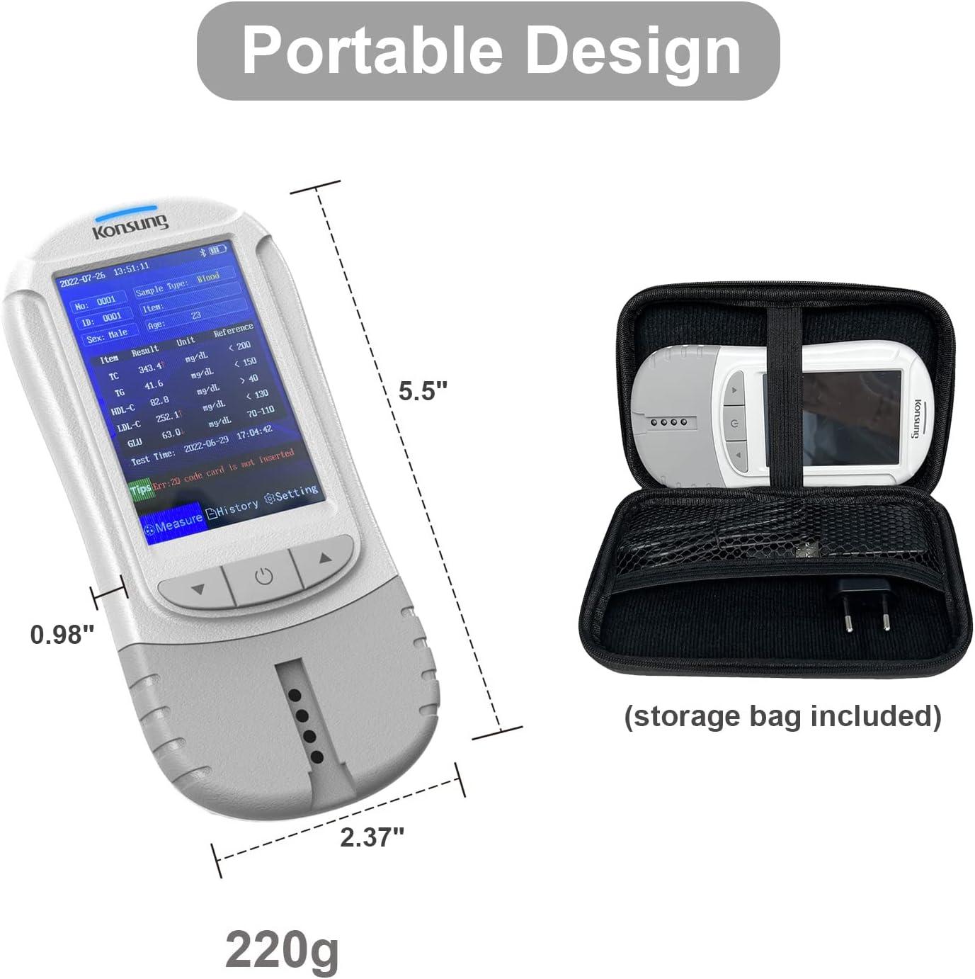 Cholesterol Measuring Device - 6-in-1 Analyzer with 40 Test Strips for ...